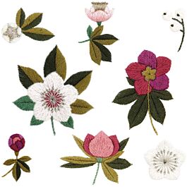 Rico Design plak en stik kerst rozen vrij borduren | C.R. Couture